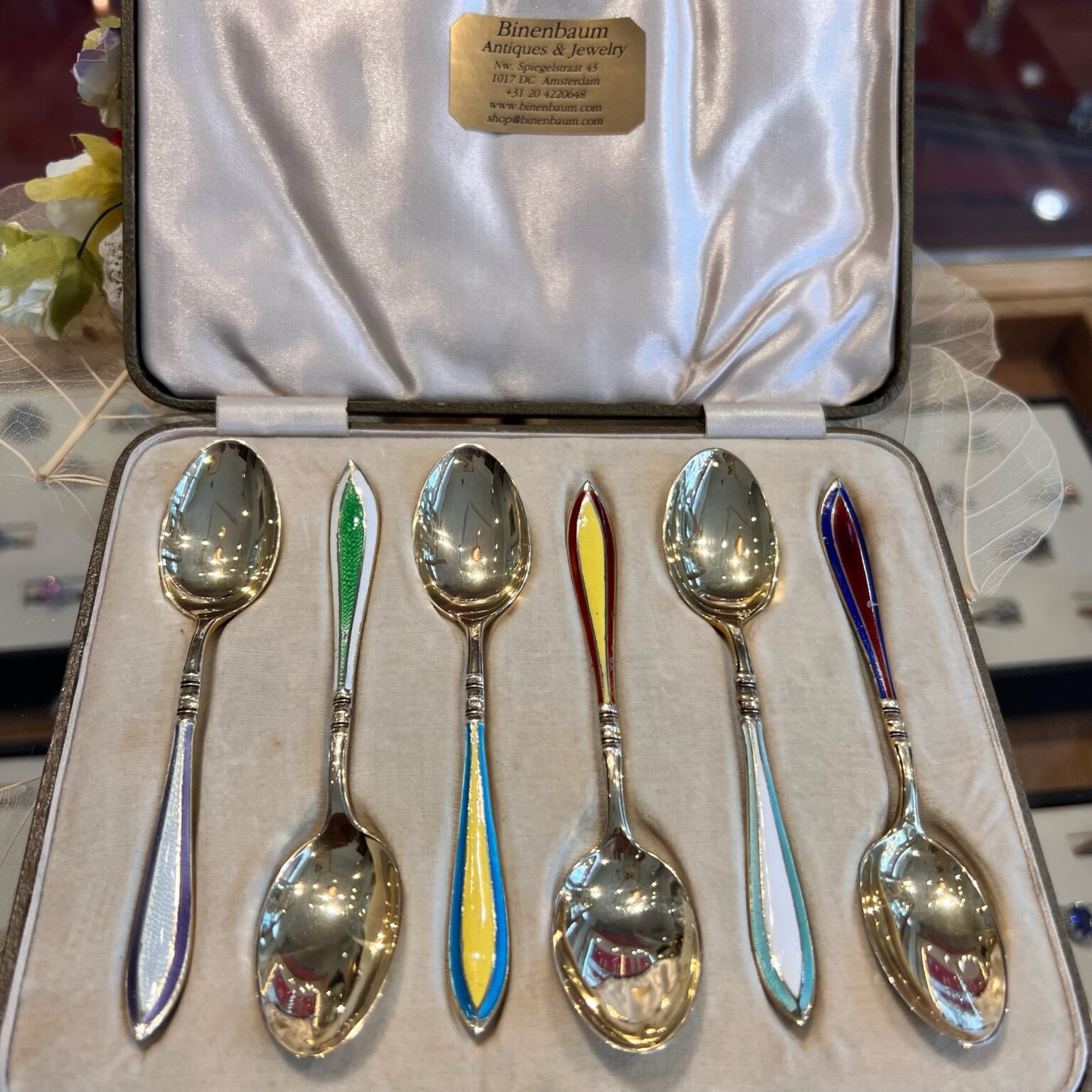 Enamel, Silver-gilt Spoon 8985-2642 - Binenbaum Antiques & Jewelry