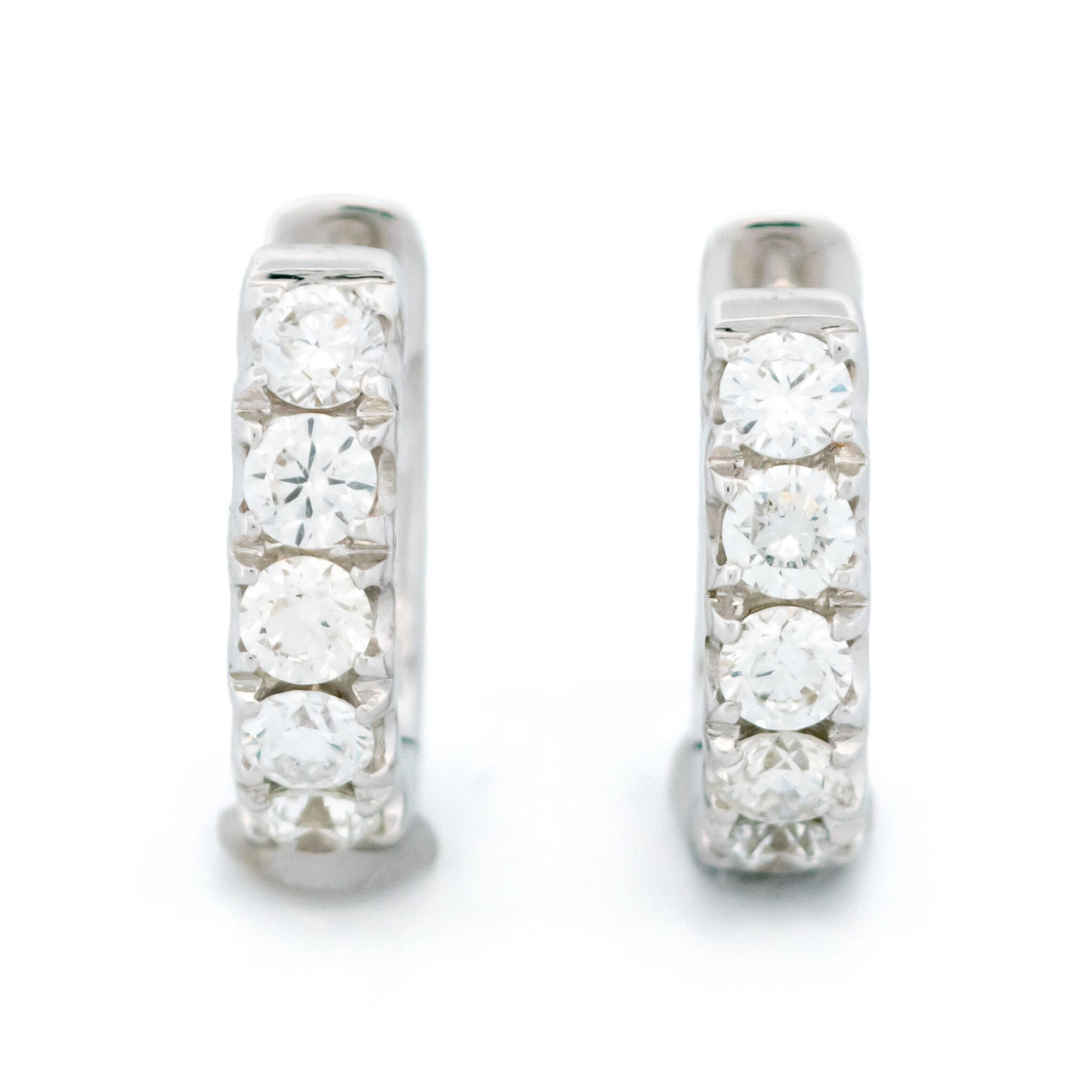 Diamond 18k Creole Earrings 16204-8747 - Binenbaum Antiques & Jewelry