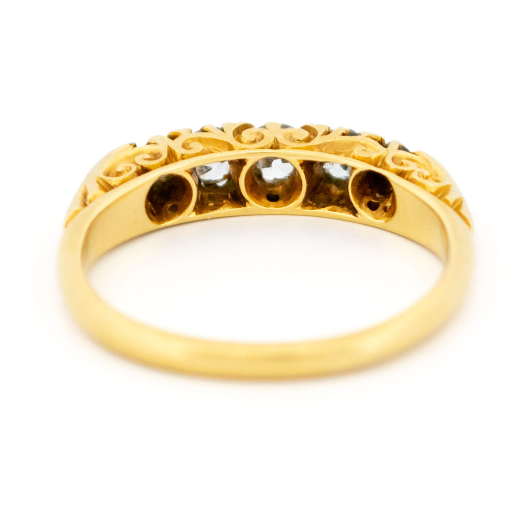 Diamond 18k Row Ring 17759-9276 - Binenbaum Antiques & Jewelry